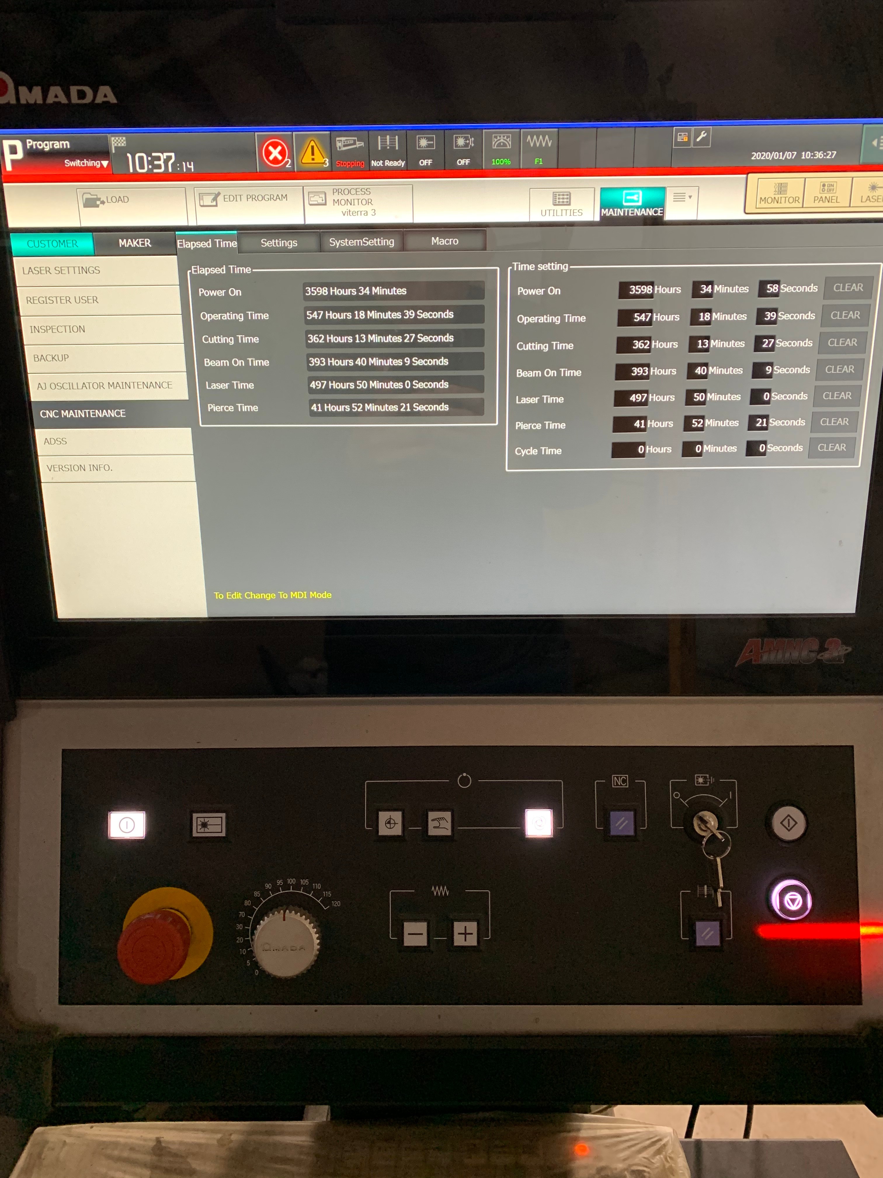 2017 Amada Ensis 3015 AJ Fiber Laser Cutting System (#3548)
